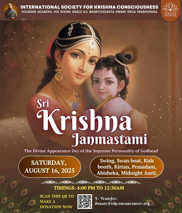 Burnaby, British Columbia, Canada / SRI KRISHNA JANMASTAMI | Hare ...